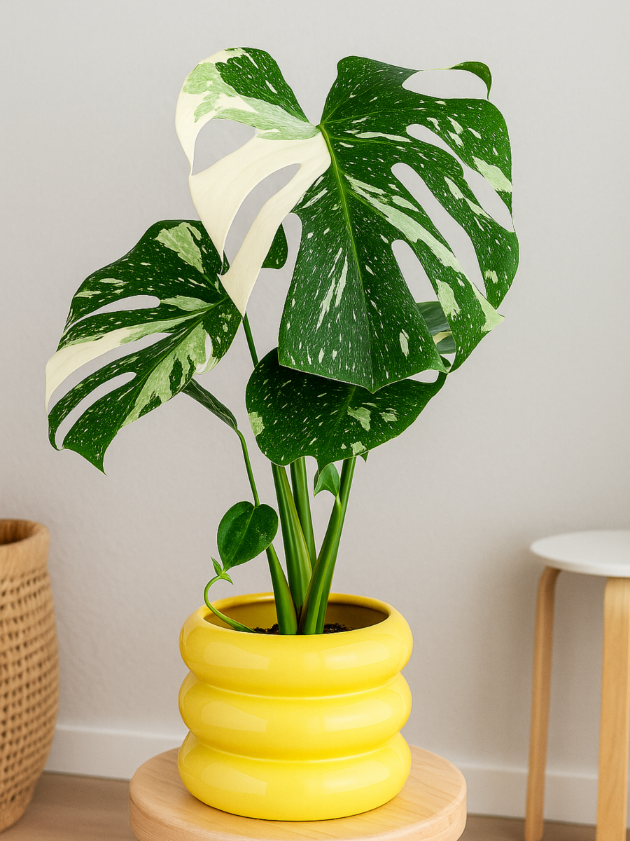 Monstera deliciosa 'Variegata' – roślina kolekcjonerska, biało-zielona ...